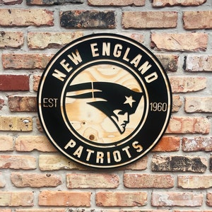 NEW ENGLAND FOOTBALL Logo Wall Art Sign - Etsy