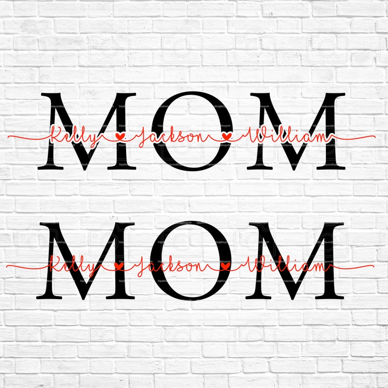 Custom Mom Svg Personalized With Kids' Names Mom Svg - Etsy