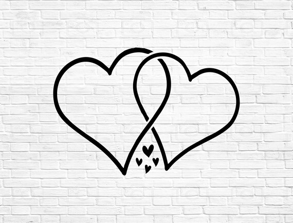 Double Heart Border Clip Art