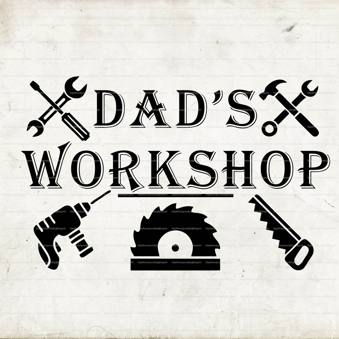 Dad's Workshop Sign Dad's Workshop SVG Screwdriver - Etsy