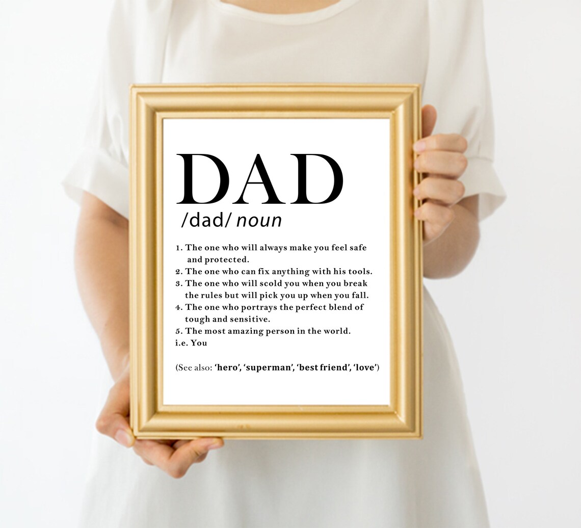 Dad Definition Dad Gift Dad Dictionary Definition Meaning - Etsy