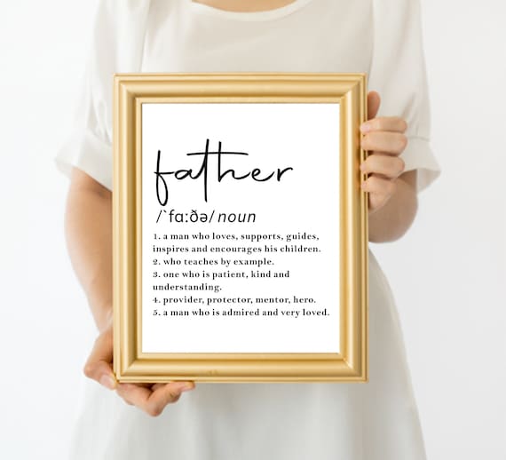 Father definition Dad Gift Father Dictionary Definition | Etsy