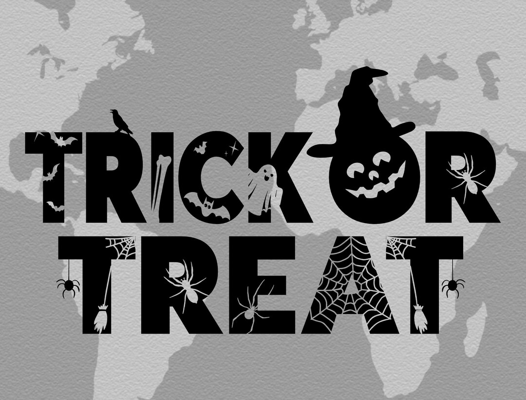 Trick or Treat Svg, Halloween SVG, Spooky Halloween Cut File, Digital ...