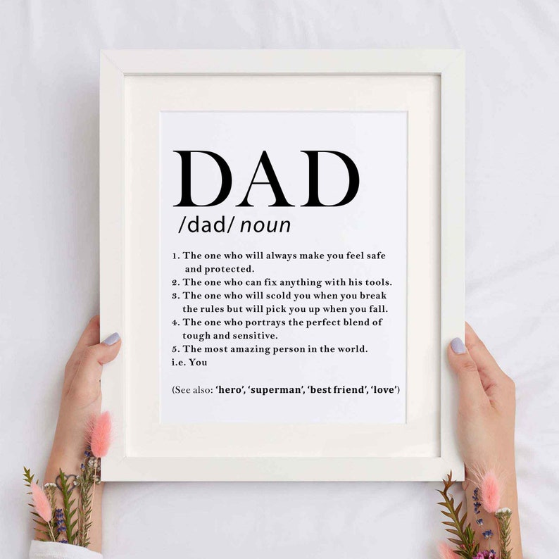 Papa definitie Dad Gift Dad Dictionary Definitie Betekenis | Etsy