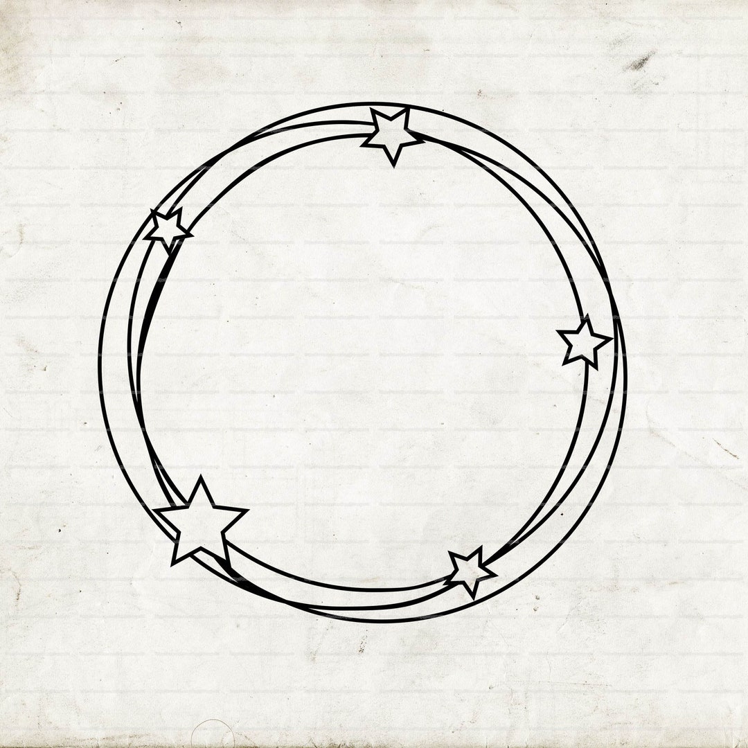 Circle Frame Svg, Scribble Frame Svg, Double Frame Svg, Stars Frame Svg ...