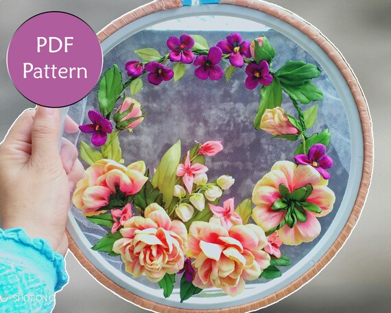 PDF Pattern and Video Tutorial. Circle Rose Flower/ Digital | Etsy