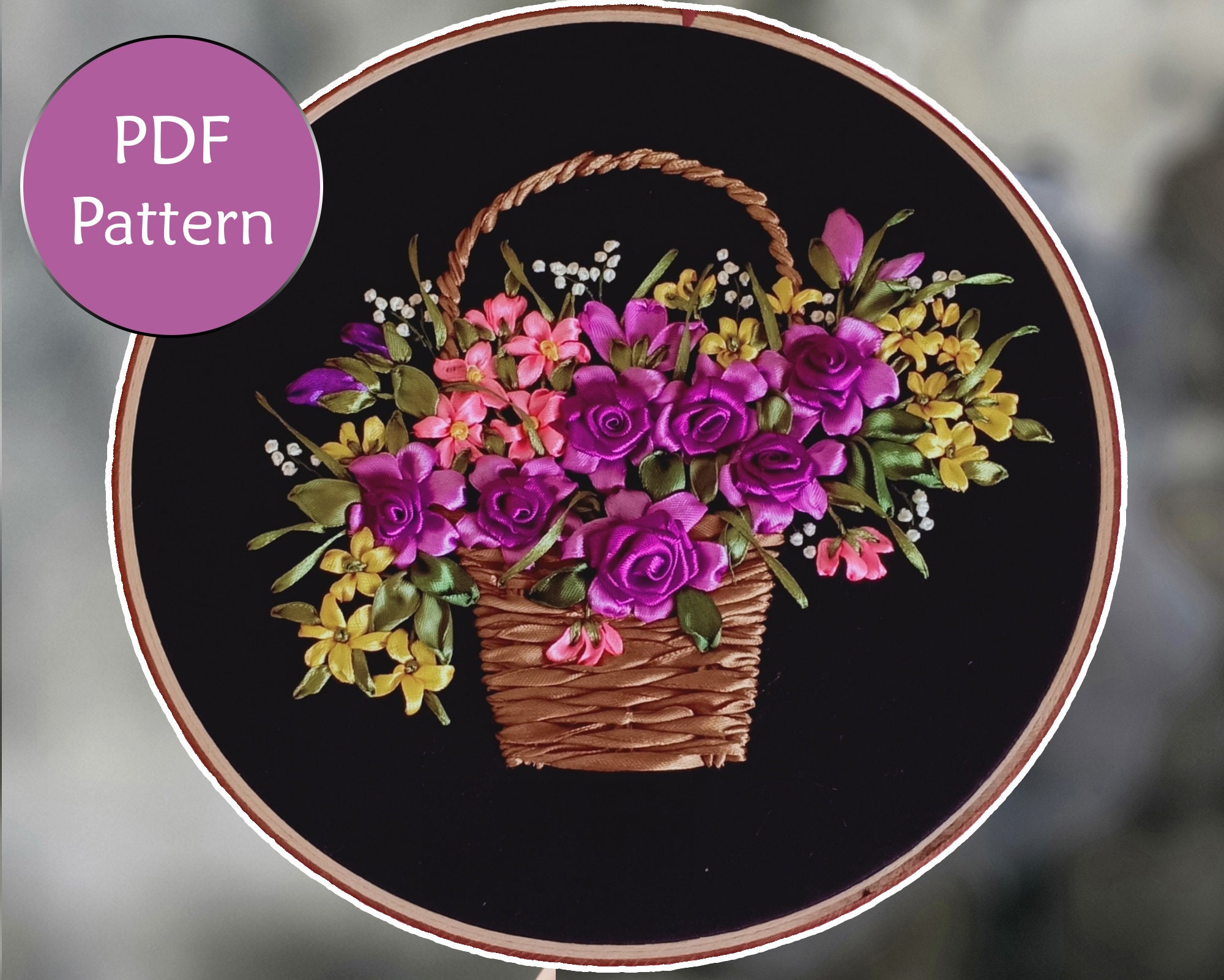 Ribbon Embroidery Flowers Patterns