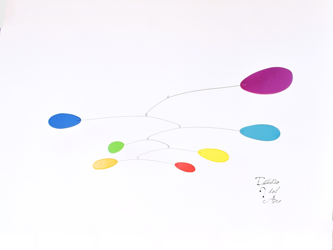 Mobile Kinetic Sculpture to Hang. Decorative Sensitive Mobile (chakras ...
