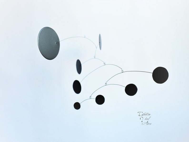 Mobile Kinetic Sculpture to Hang. Model; (circles). Modern, Abstract ...