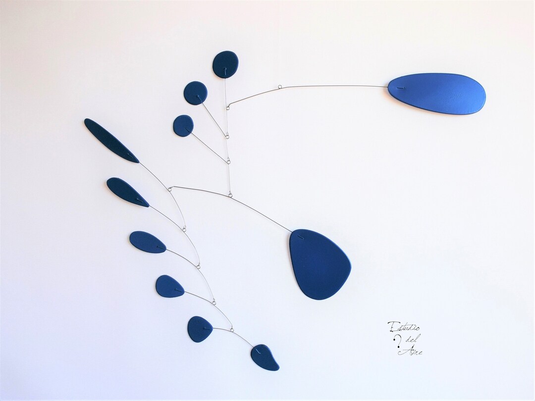 Mobile Kinetic Sculpture to Hang. Model (water). Blue. for Interior ...