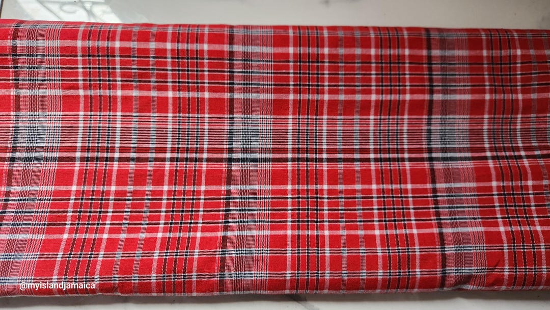 Traditional Bandana Fabric (100% Jamaican) | FREE SHIPPING | Red ...
