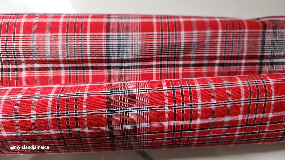 Traditional Bandana Fabric (100% Jamaican) | FREE SHIPPING | Red ...