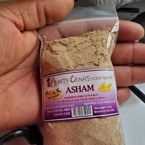 Corn Asham (100% Jamaican Parched Corn) | Jamaican Desserts | Asham ...