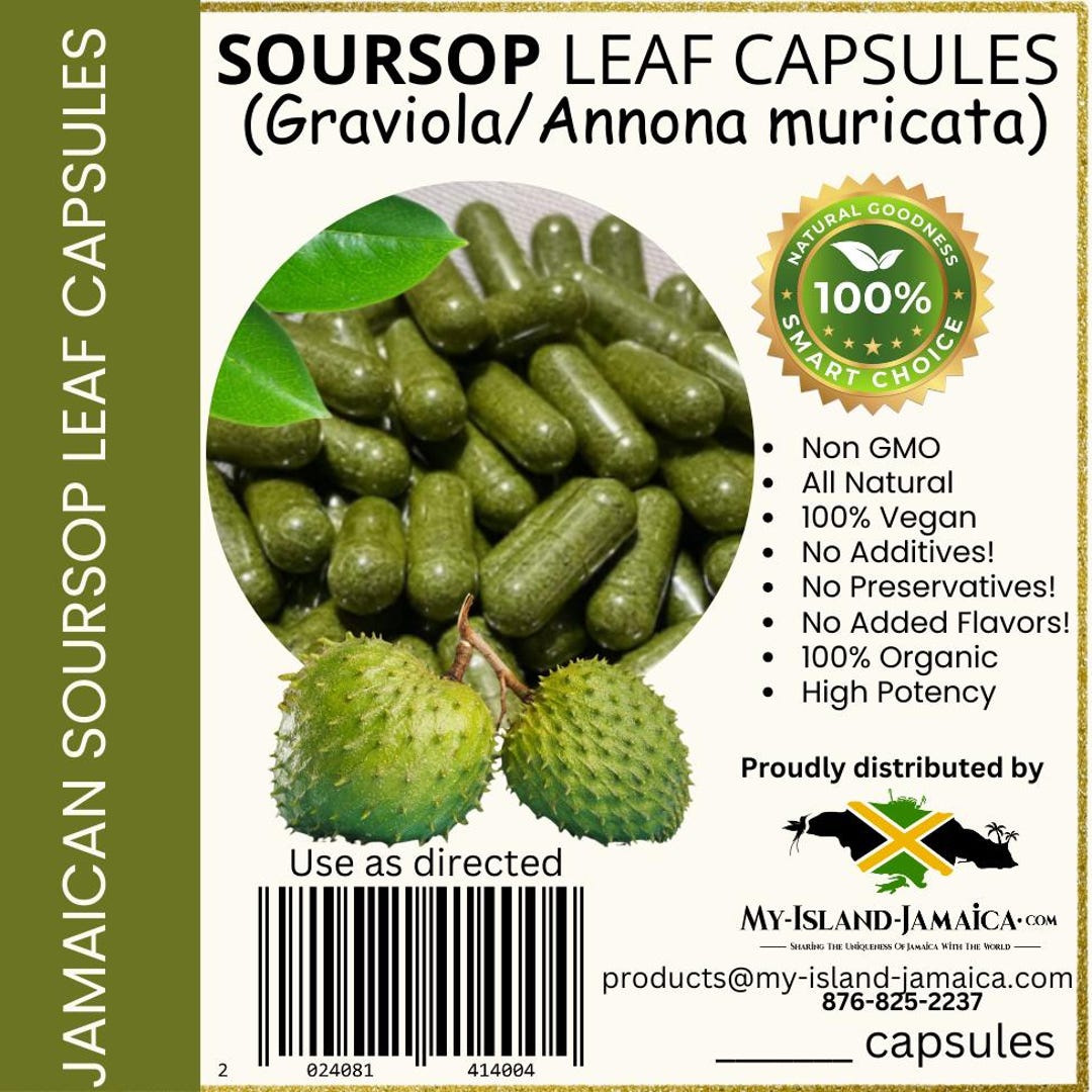 Organic SOURSOP (graviola) 600mg Vegan Capsules | High Potency ...
