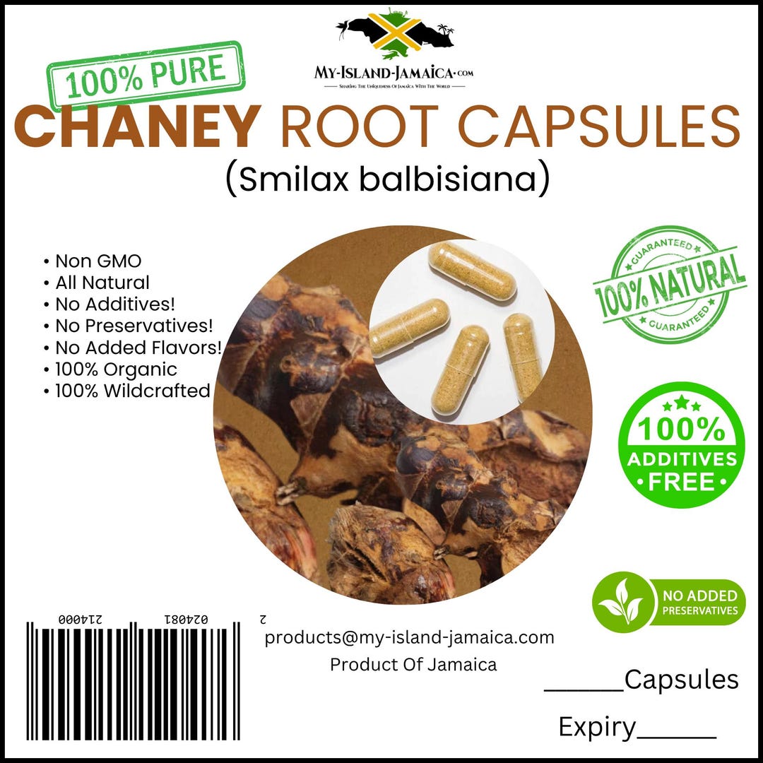 Chaney Root CAPSULES (smilax Balbisiana) | 600mg | 100% Wildcrafted ...