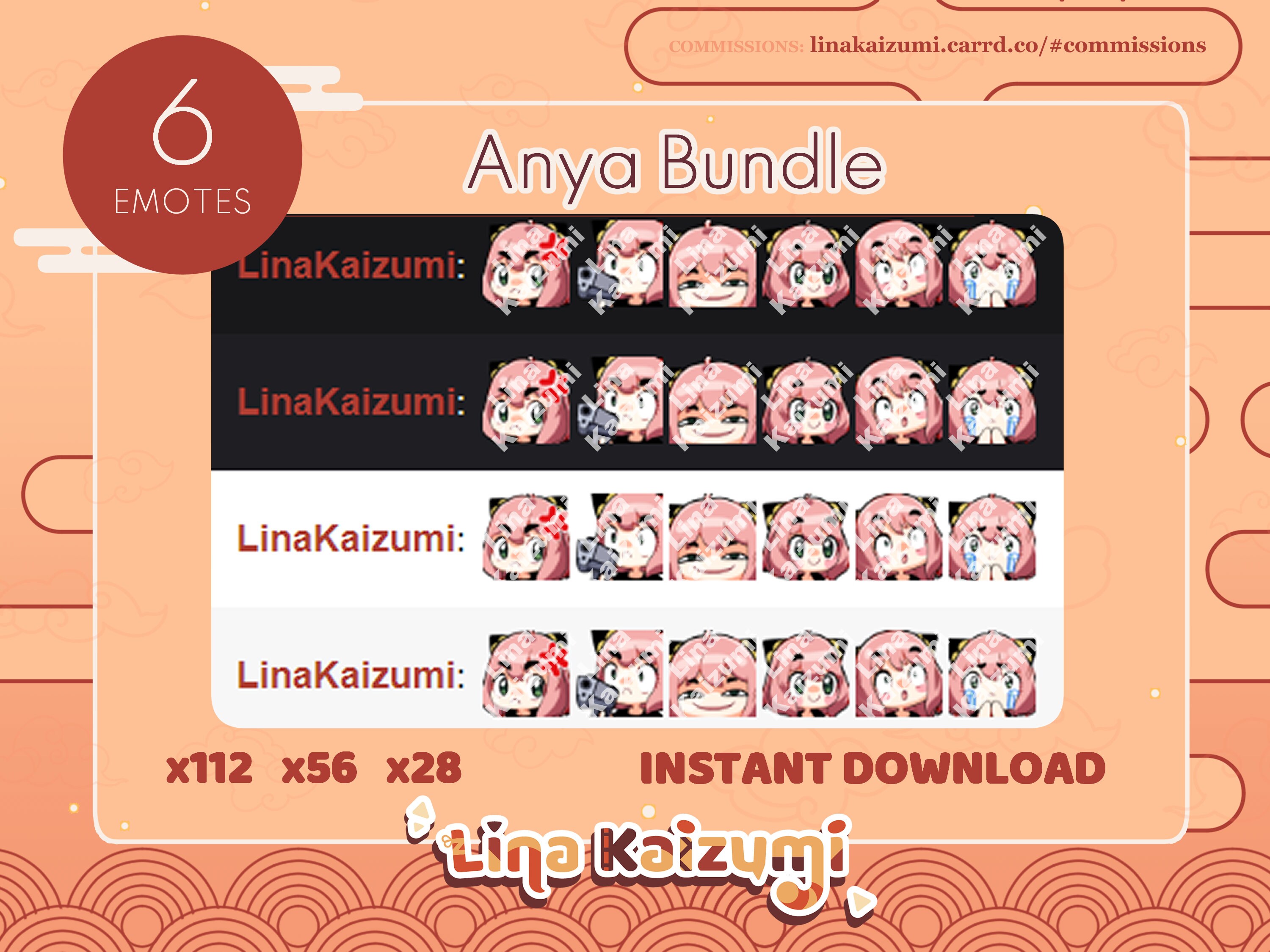 Anya Forger Emotes Twitch Youtube Discord Kawaii Anime SPY - Etsy Hong Kong
