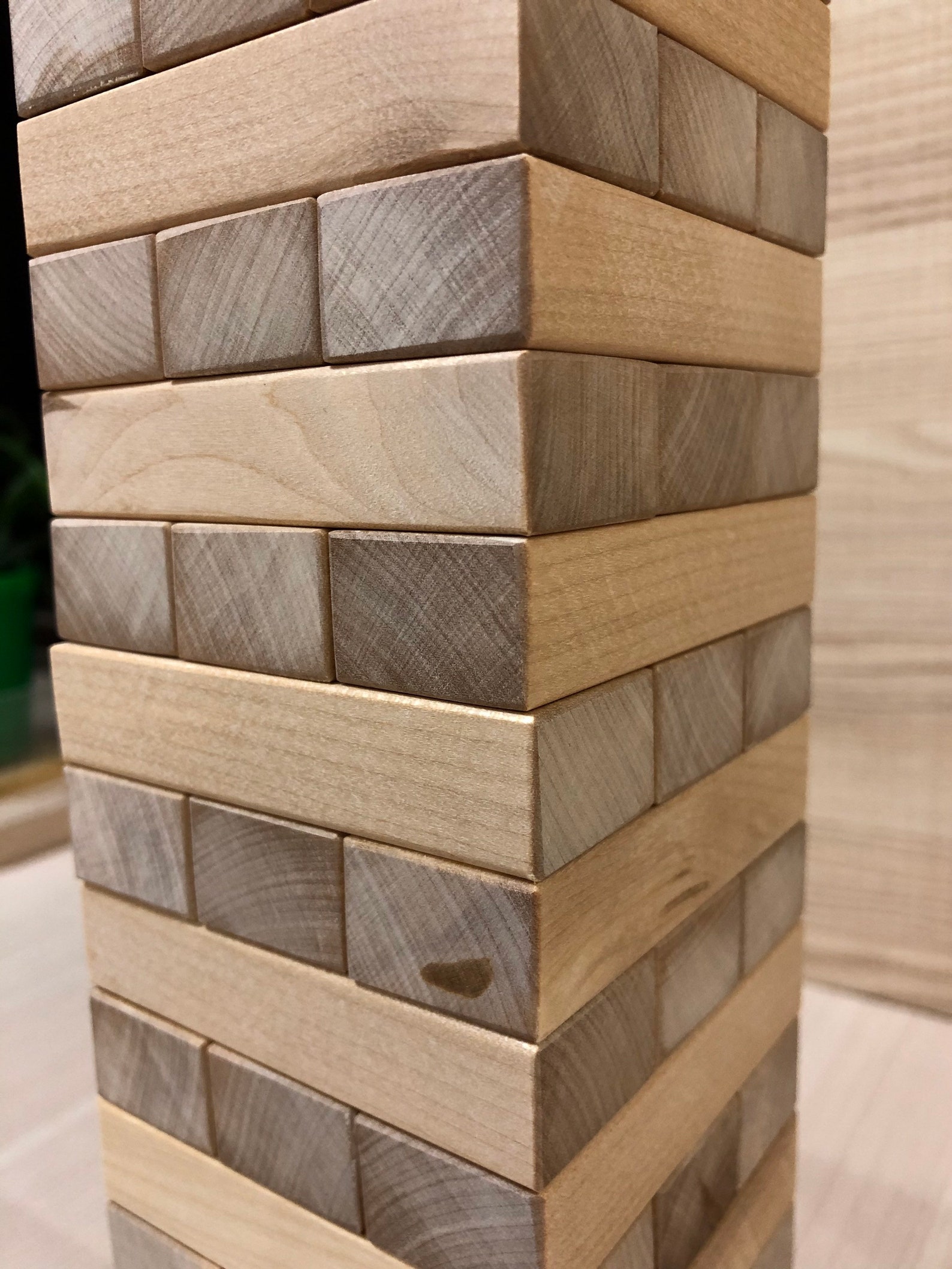 Wooden building blocks Jenga board game | Etsy
