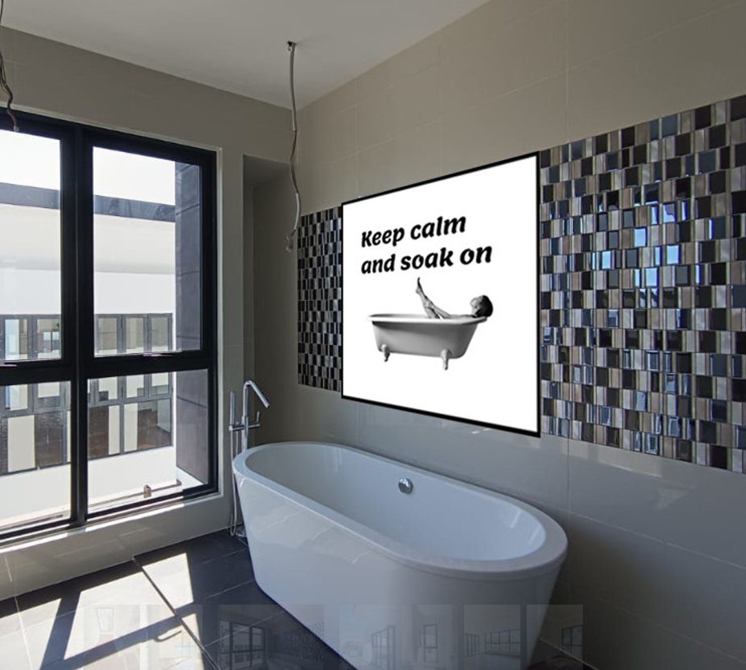 Bathroom Wall Art. Motivational Wall Art Encouraging Positive Mindset ...