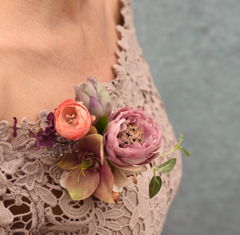 Purple Passion Aubergine Dusky Lilac Coral Ranunculus Peony - Etsy