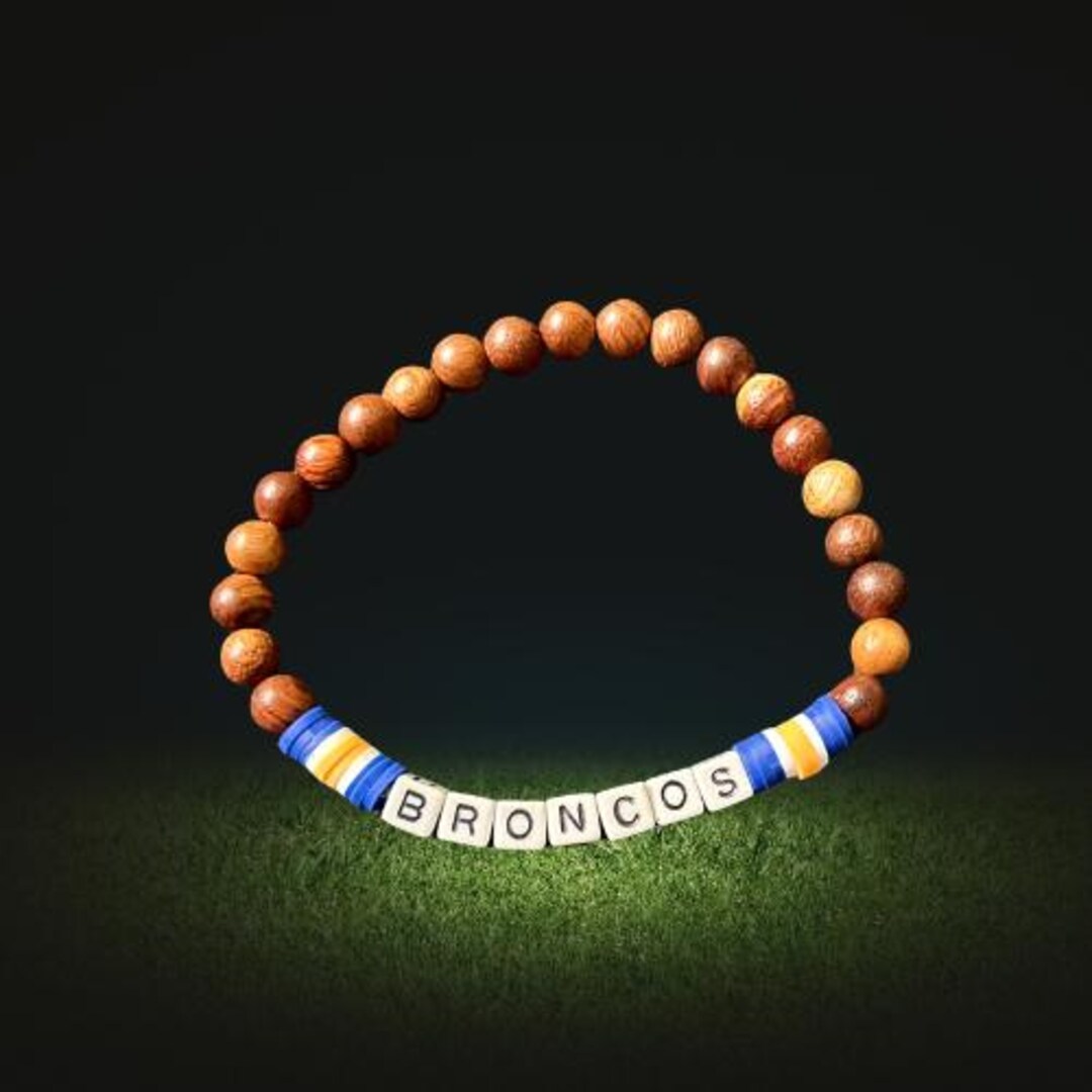 Broncos NFL Football Mens Bracelet,men’s Beaded Bracelet, Cool ...