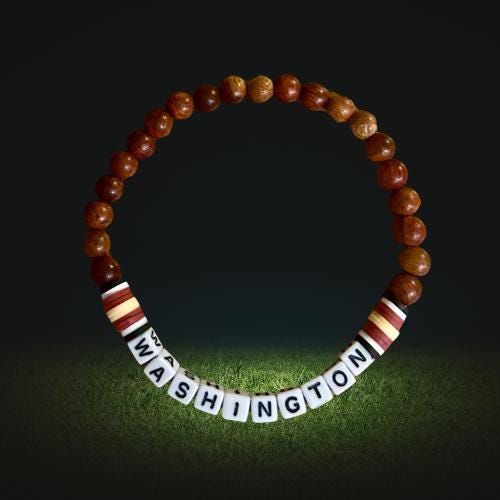 Washington Commanders NFL Football Men’s Beaded Bracelet, Cool ...