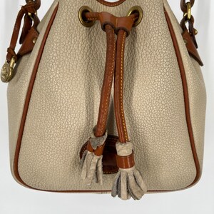 Vintage Dooney and Bourke Bone and British Tan Mini Drawstring Bag ...