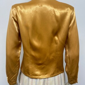 Vintage 80's Gold Shimmer Blouse by Petite Impressions Measures as A ...