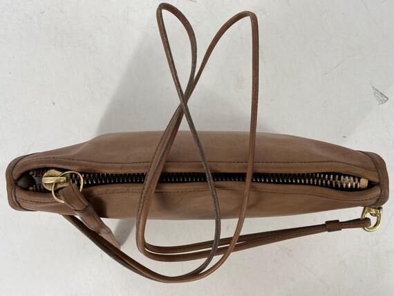 Vintage 70s Coach Putty Zippered Clutch Leather Shoul… - Gem