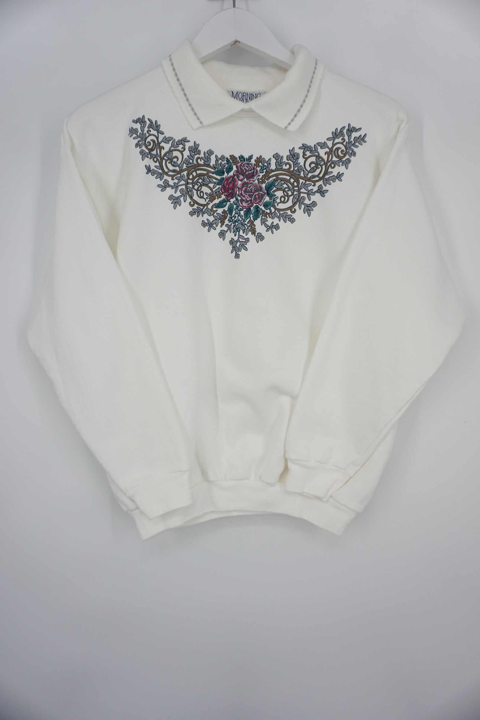 Morning Sun Vintage Flower Sweatshirt Size Petite Medium Made | Etsy