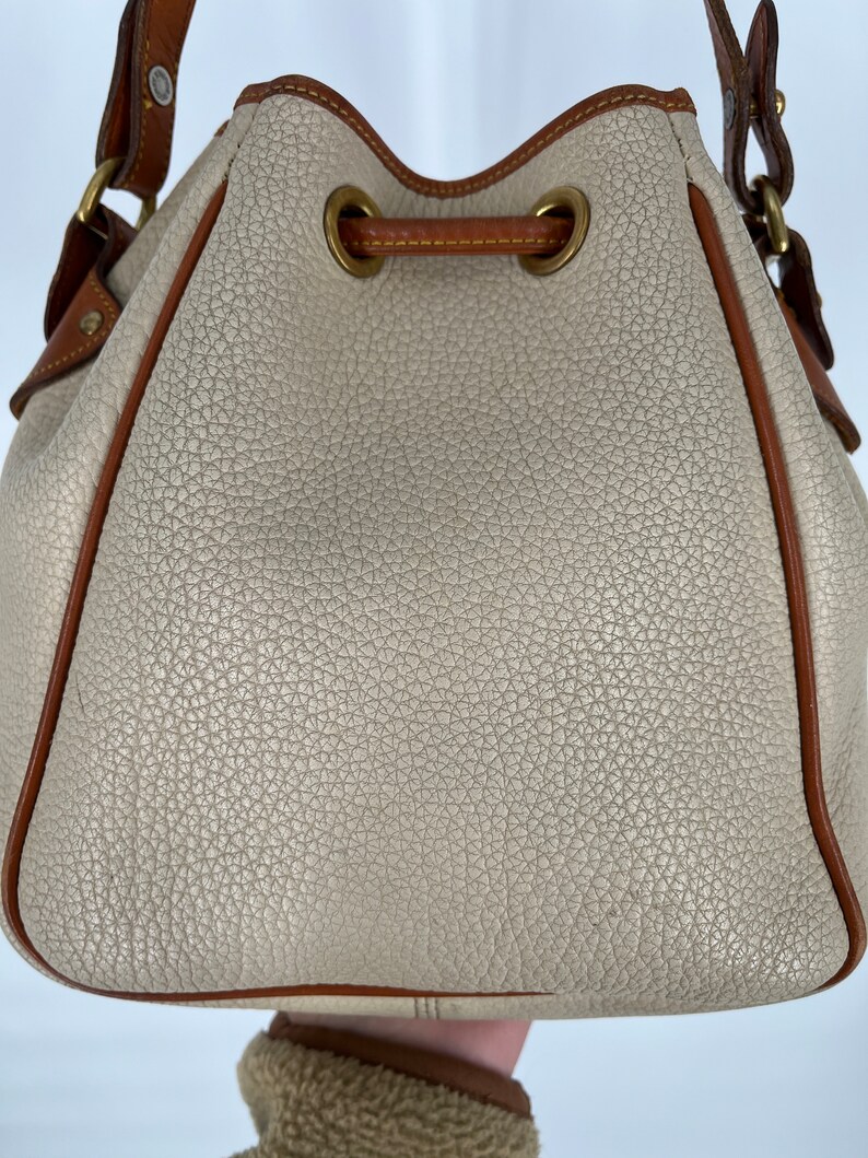 Vintage Dooney and Bourke Bone and British Tan Mini Drawstring - Etsy