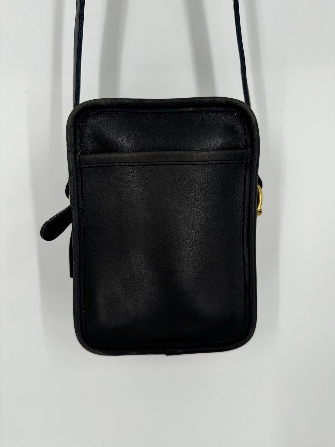 Vintage 90s Coach FADED Navy Blue Kit Shoulder Bag \ Made in Usa ...