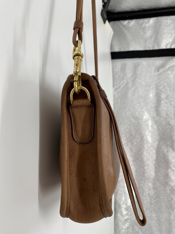 Vintage 70s Coach Putty Zippered Clutch Leather Shoul… - Gem