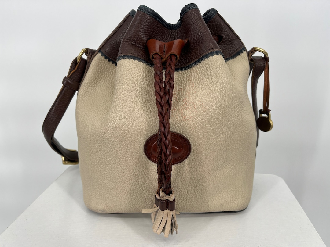 Vintage 90s Dooney and Bourke Tri-colored Bucket Bag / Made in USA ...