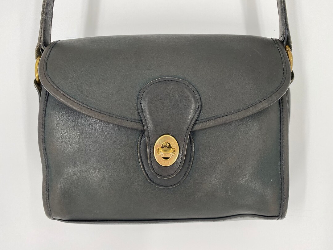 Vintage 90's Coach Navy Leather Devon Shoulder Crossbody - Etsy Canada