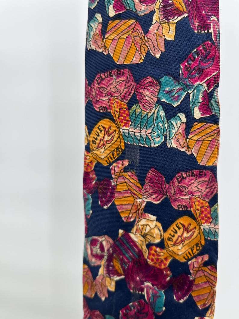 Vintage 100% Silk Paul Fredrick Artsy Hard Candy Necktie \ Made in USA ...