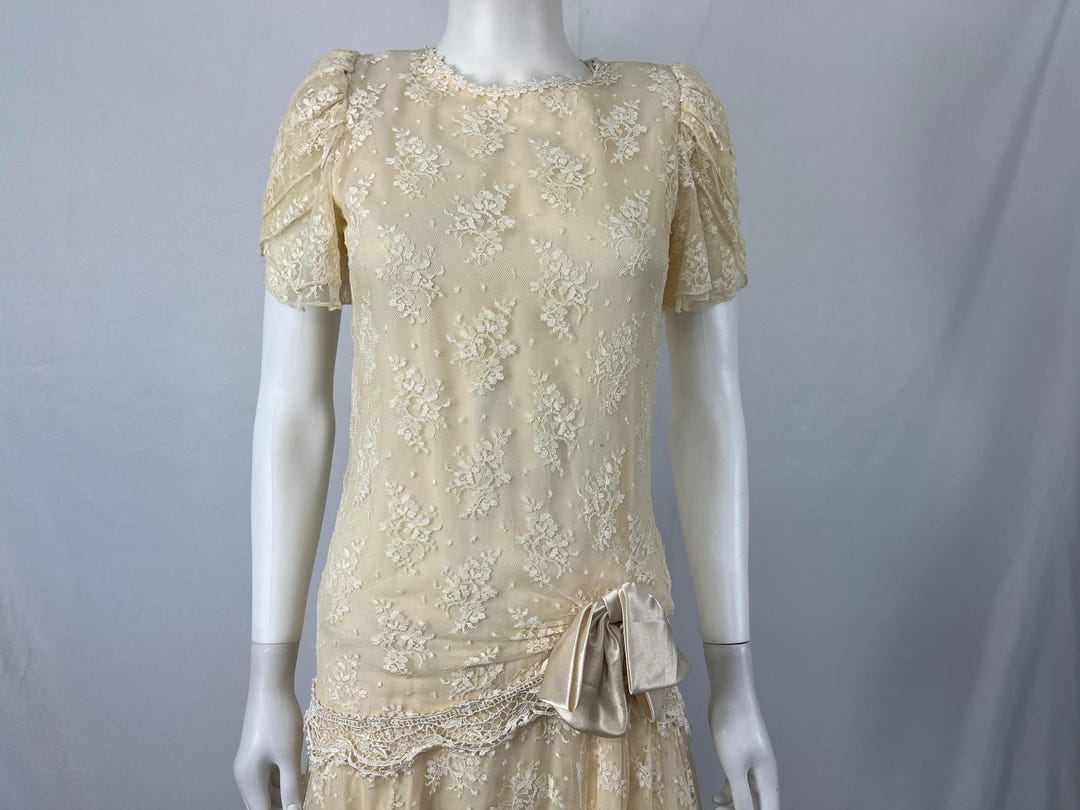 Vintage 80s Short Sleeve Drop Waist Barbara Chodos for Michael Marcella ...