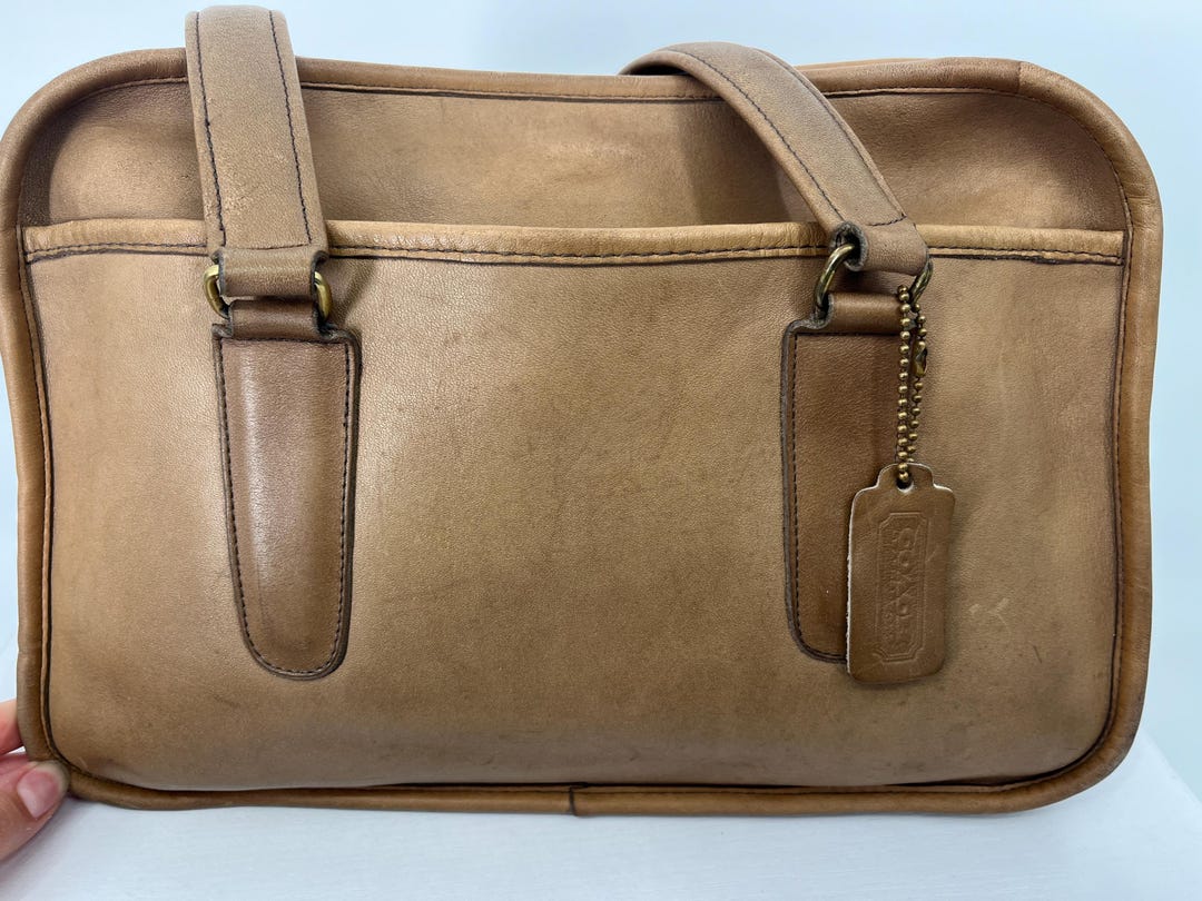 Vintage 80s Coach Putty Skinny Flight Bag / Made in NYC / View ...