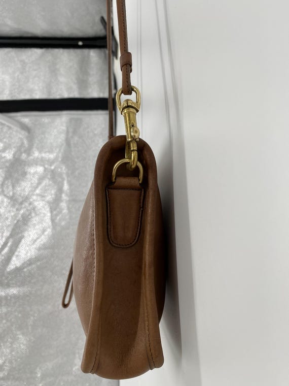 Vintage 70s Coach Putty Zippered Clutch Leather Shoul… - Gem