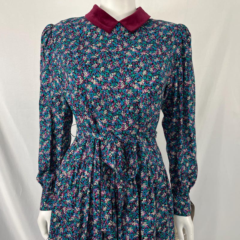 80s Floral Lanz Dress - Etsy