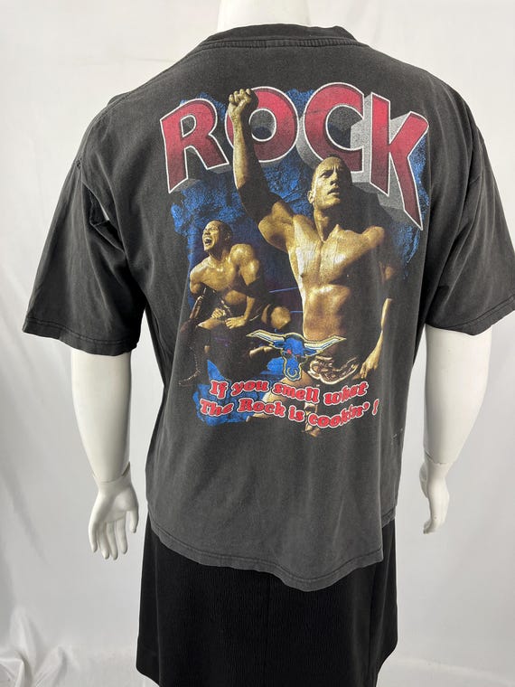 Vintage 90s Dwayne "The Rock" Johnson Wrestling Tshir… - Gem