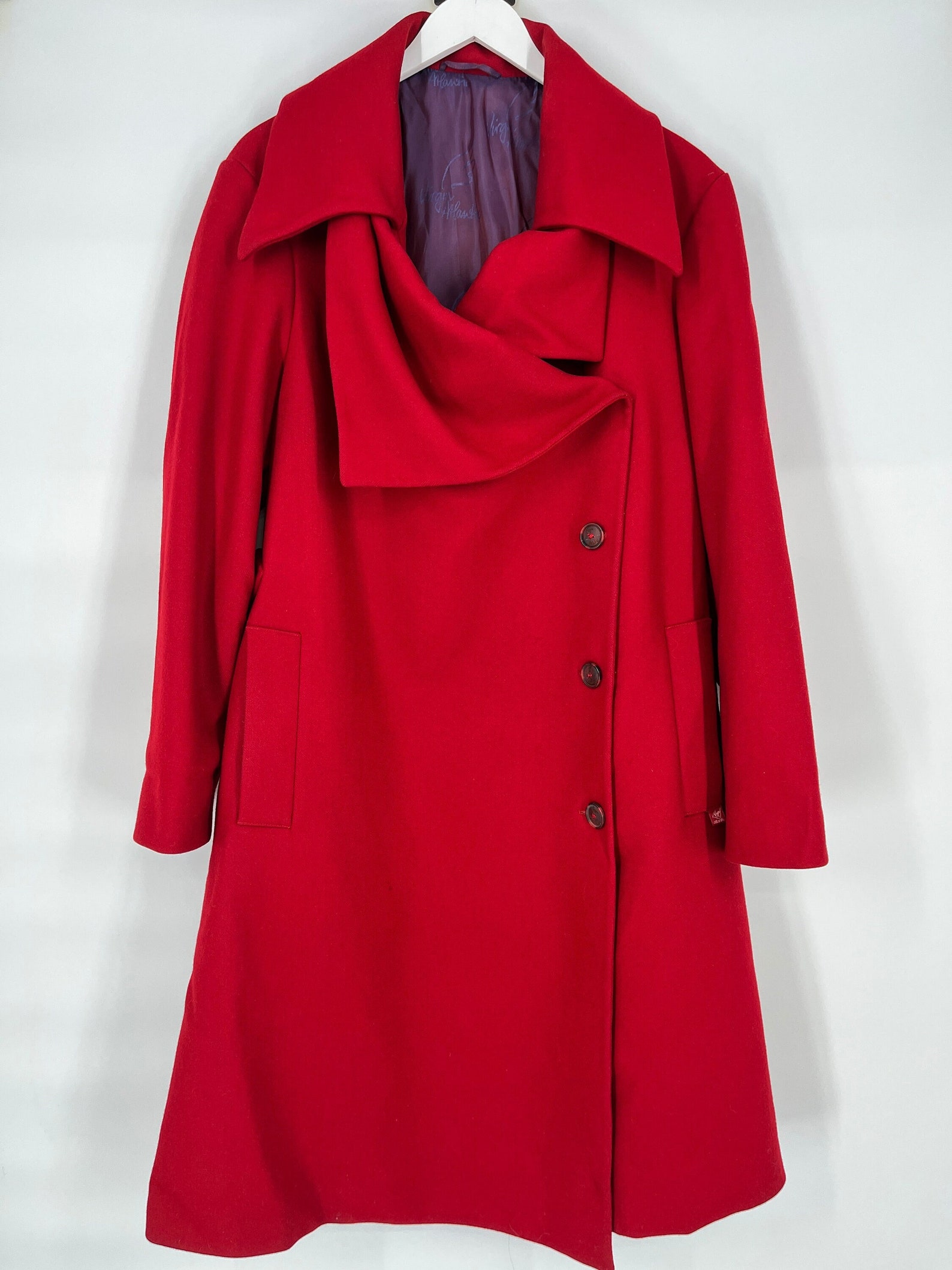 Vivienne Westwood for Virgin Atlantic Avant Garde Red Wool Long Jacket ...
