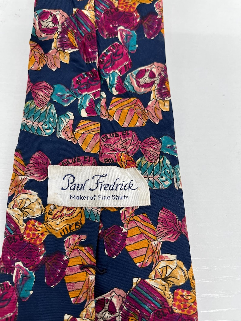 Vintage 100% Silk Paul Fredrick Artsy Hard Candy Necktie \ Made in USA ...