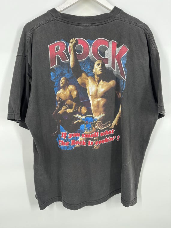 Vintage 90s Dwayne "The Rock" Johnson Wrestling Tshir… - Gem