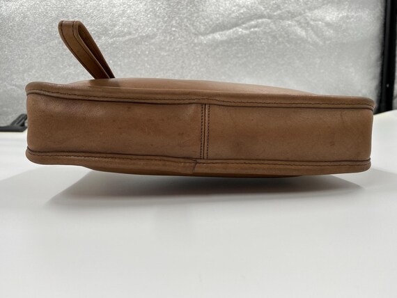 Vintage 70s Coach Putty Zippered Clutch Leather Shoul… - Gem