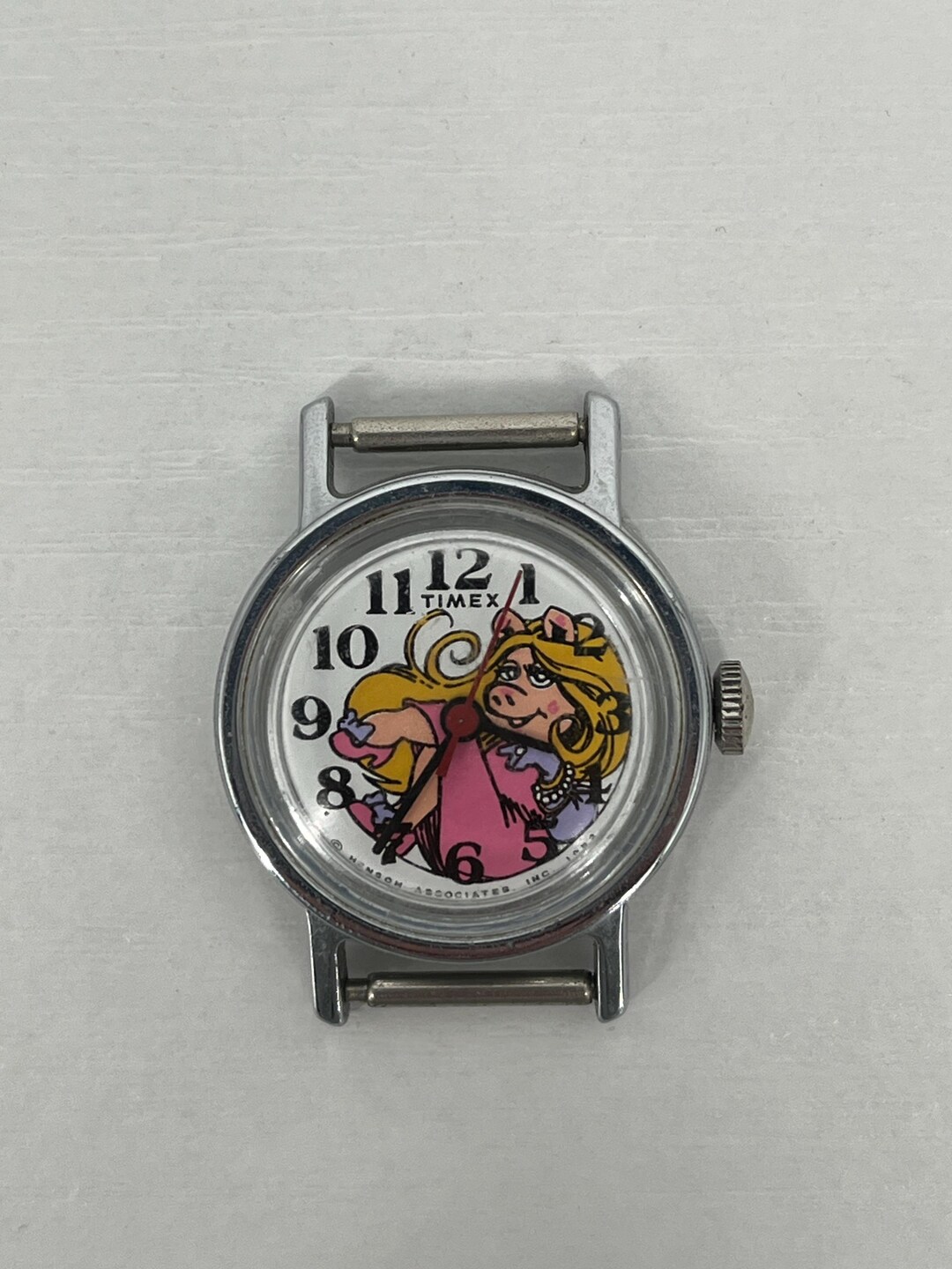 Vintage 80s Timex Miss Piggy Watch Face *no Band* / Base Metal Bezel ...