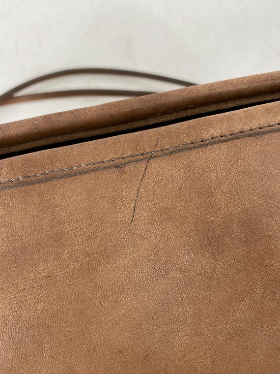 Vintage 70s Coach Putty Zippered Clutch Leather Shoul… - Gem