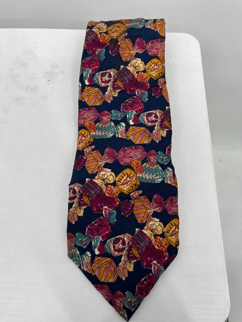 Vintage 100% Silk Paul Fredrick Artsy Hard Candy Necktie \ Made in USA ...