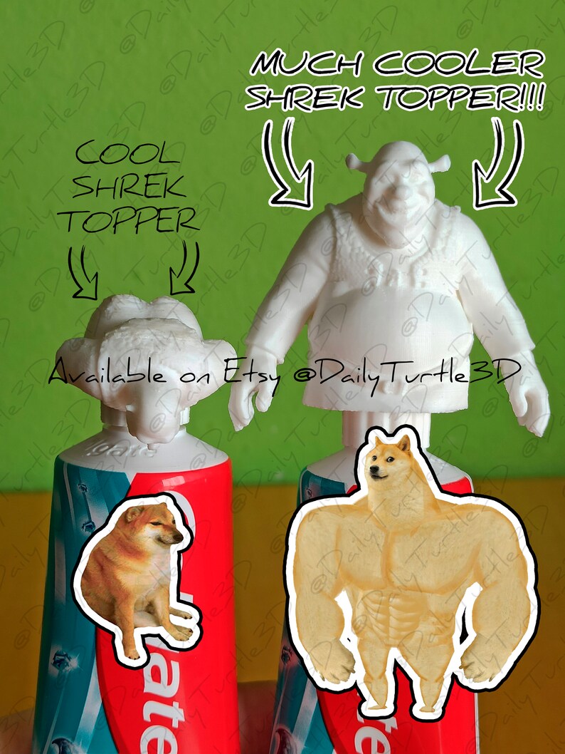 Shrek toothpaste topper upgraded version - Pooping Shrek - Etsy España