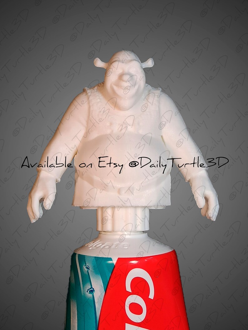 Shrek toothpaste topper upgraded version - Pooping Shrek - Etsy España