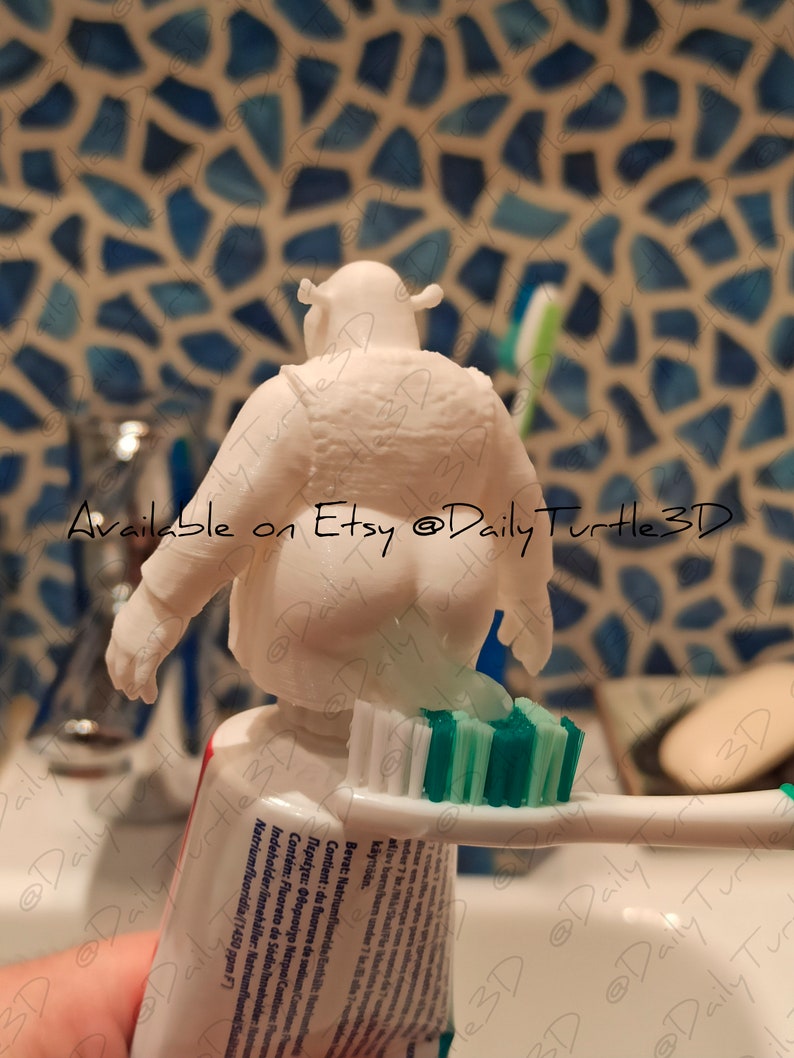 Shrek toothpaste topper upgraded version - Pooping Shrek - Etsy España